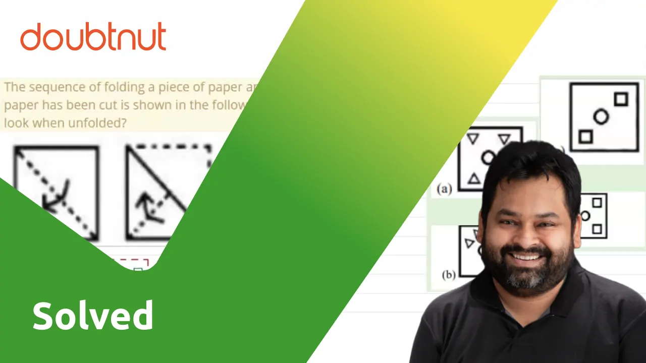 The sequence of folding a piece of paper and the manner in which the f