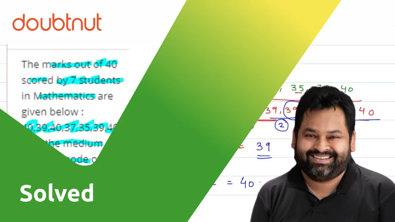 The marks out of 40 scored by 7 students in Mathematics are given bel