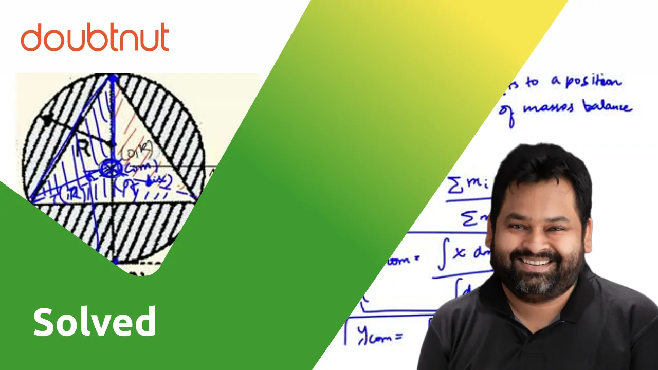 From a uniform disc of radius R, an equilateral triangle of side sqrt(