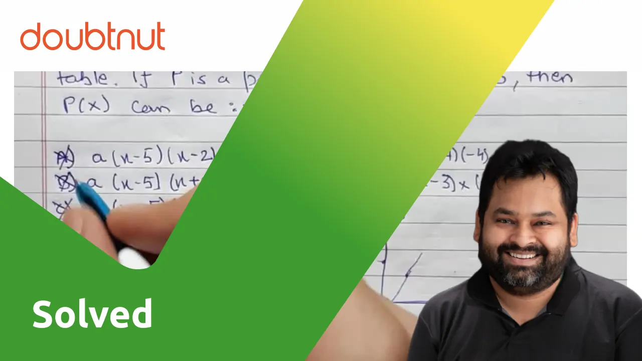 {:(x,-5,-3,-1,1),(y,0,4,-3,0):} Four points on the graph of a polyno
