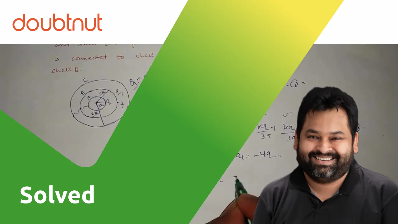 Figure shows a system of three concentric metal shells, A, B and C wit