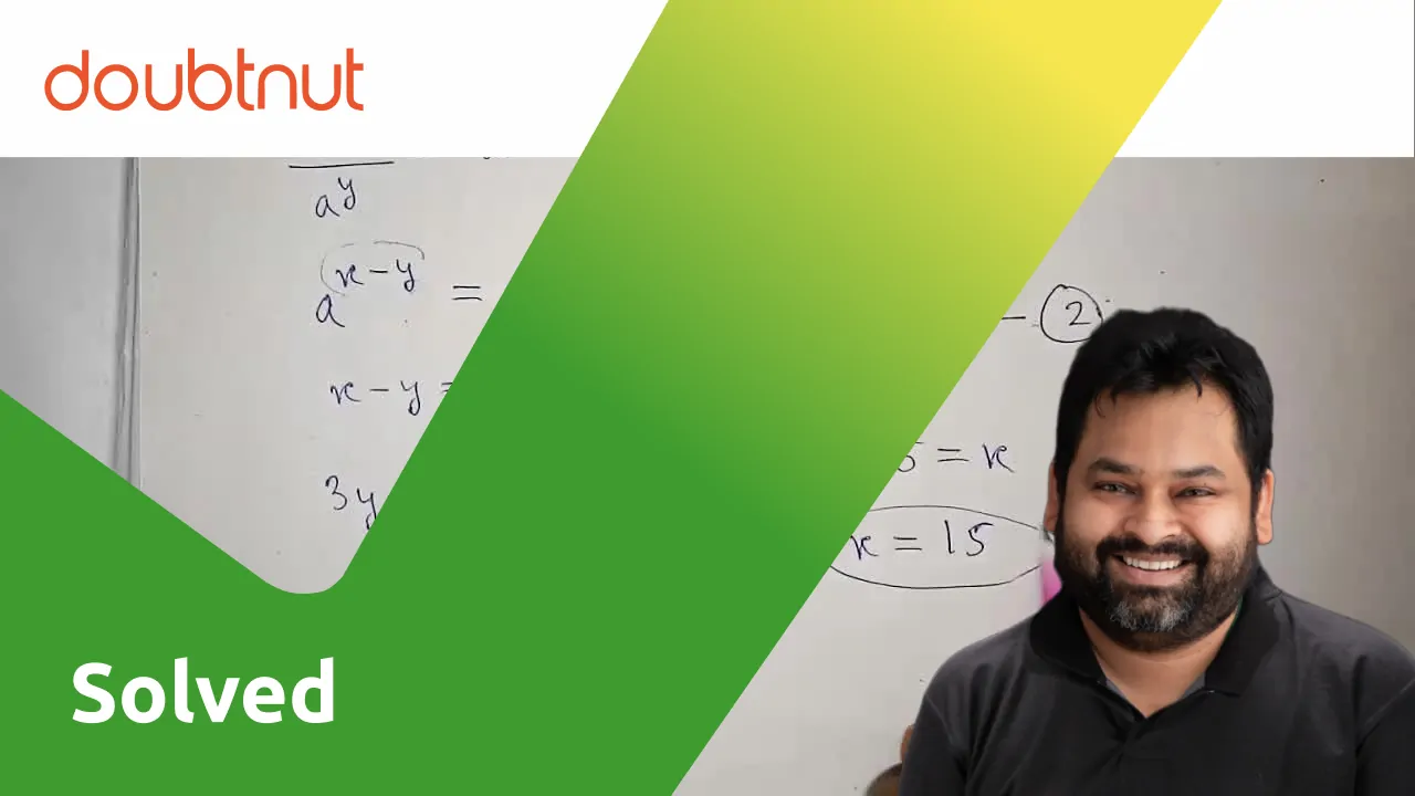 For the equation (a^(x))/(a^(y))=a^(10) and (a^(y))^(3)=a^(x), if agt1