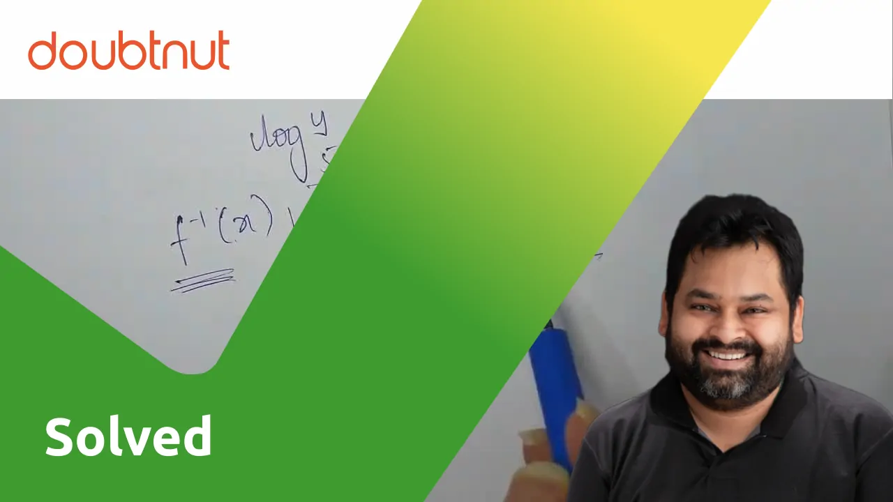 [Telugu] If f:Rrarr(0,oo) defined by f(x)=5^(x), "then find "f^(-1)(x)