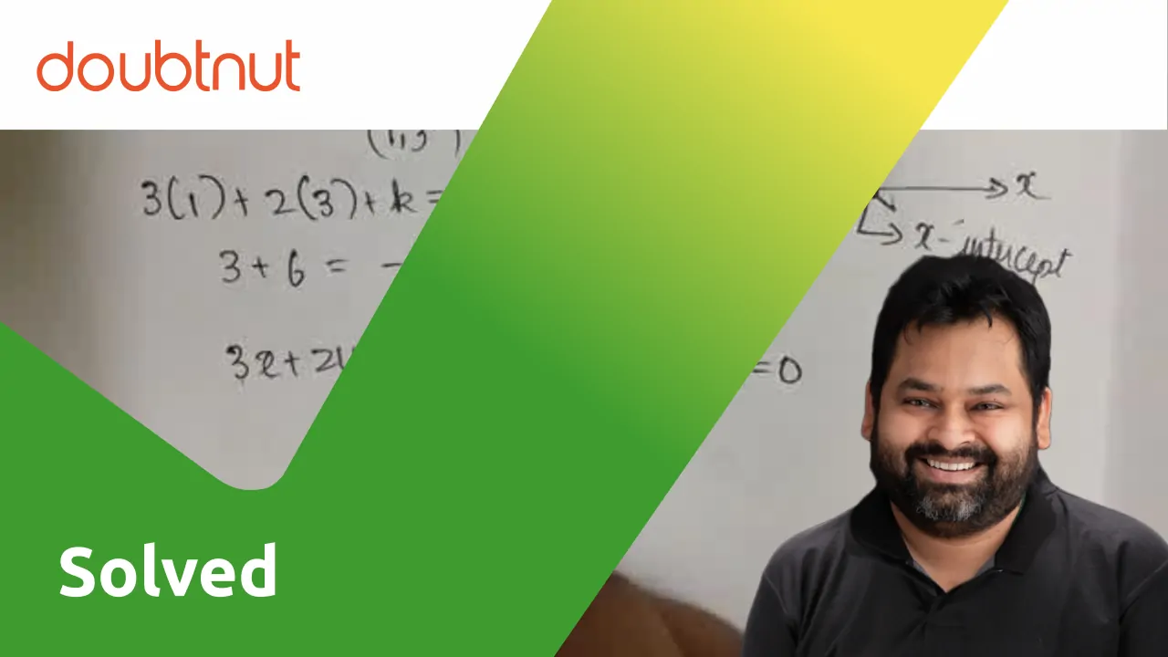 [Tamil] The y-intercept of the straight line passing through (1,3) and