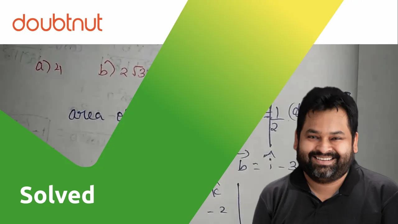 [Tamil] The area of the parallelogram having diagonals vec(a)=3hat(i)+