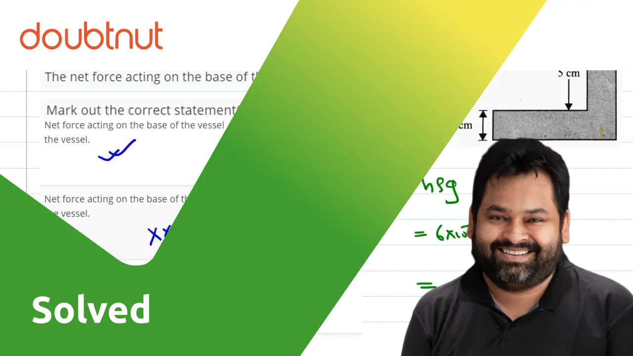 The vessel shown in the figure contains water, take rho("water")=1000k