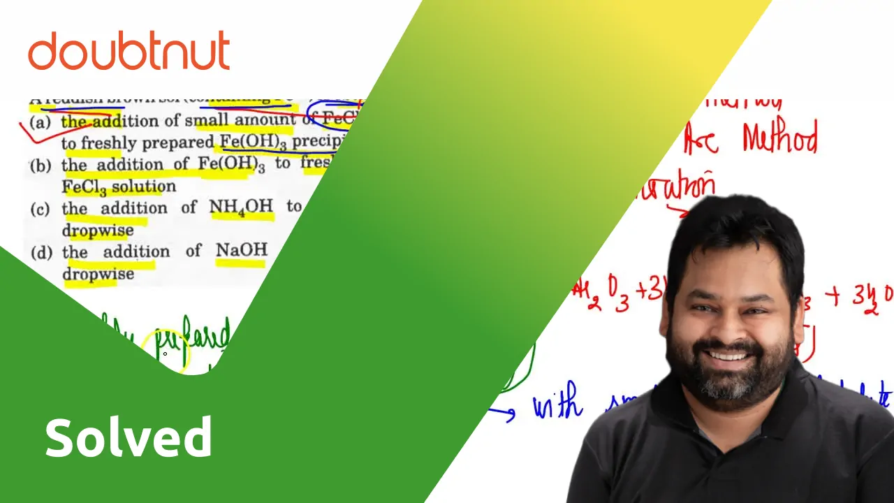 the addition of NH(4)OH to FeCl(3) solution dropwise