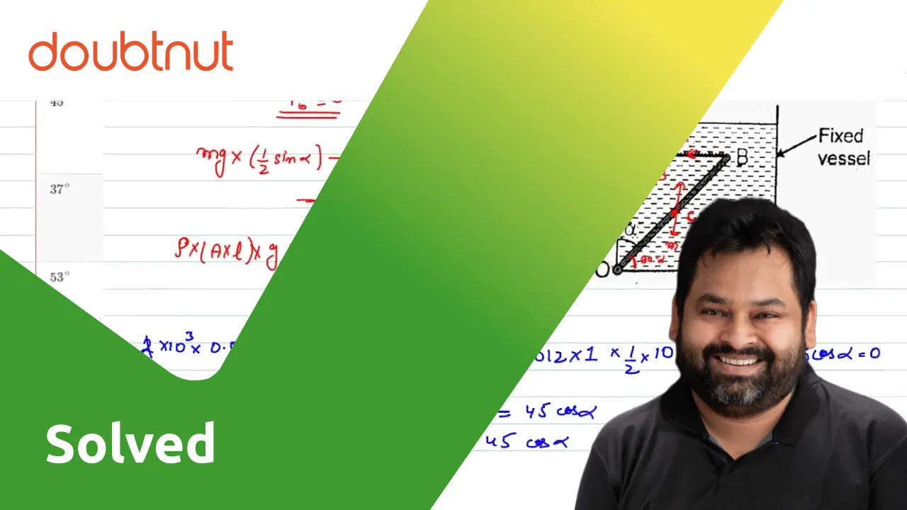 A uniform rod OB of length 1m, cross-sectional areal 0.012 m^(2) and r