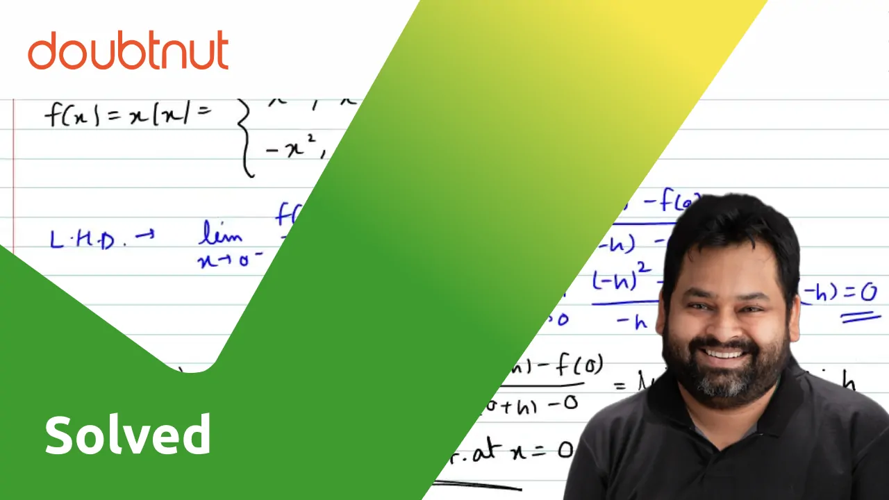 The set of points where the function f(x)=x|x| is differentiable is