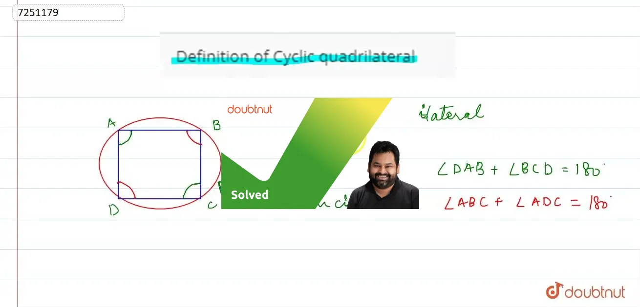 Definition of Cyclic quadrilateral