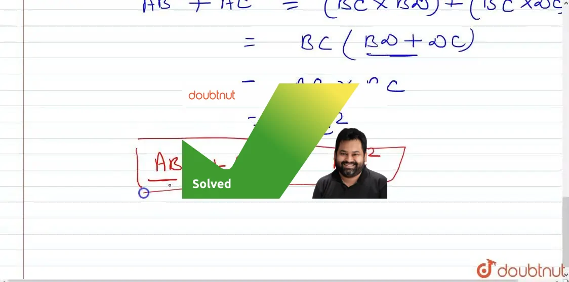 PYTHAGORAS THEOREM : In a Right angled triangle; the square of hypoten