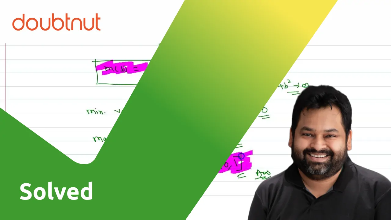 Let f(x)=(1+b^(2))x^(2)+2bx+1 and let m(b) be the minimum value of f