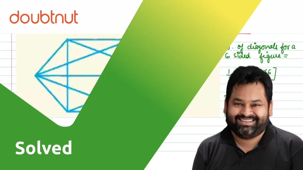 Geometry Application: The number of diagonals of n sided figure is 1/2