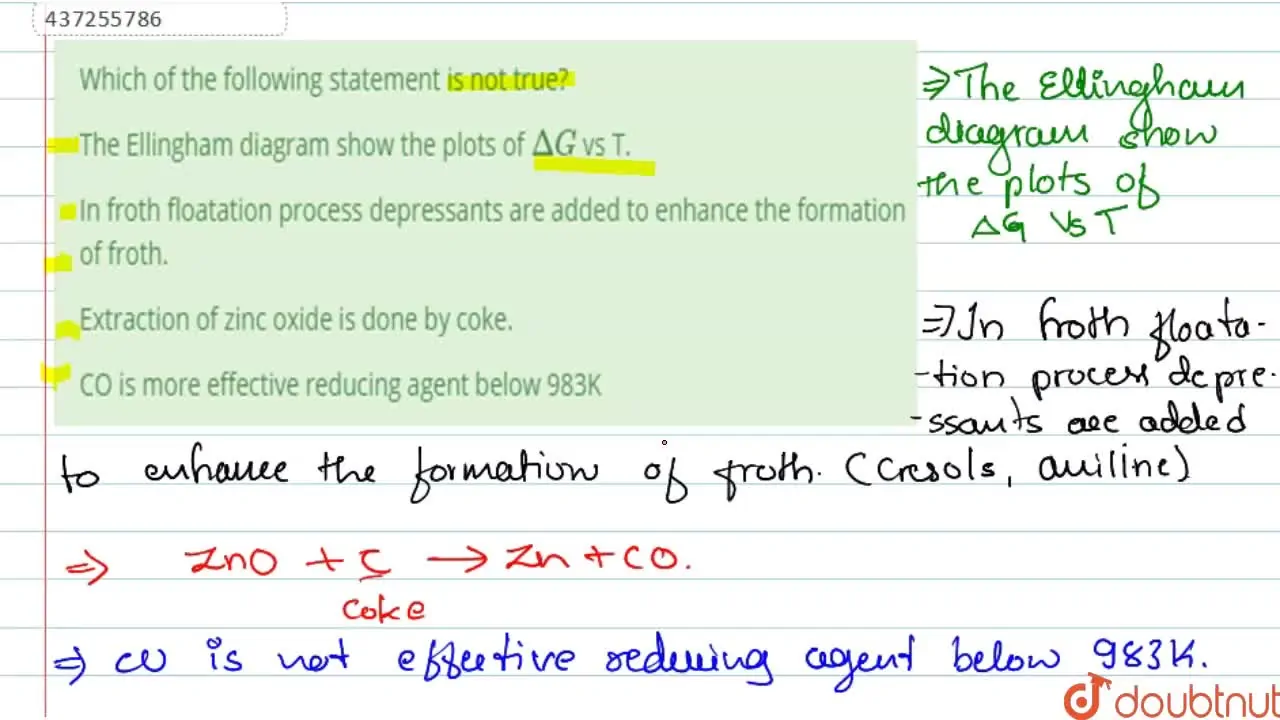[Kannada] Extraction of zinc oxide is done by coke.