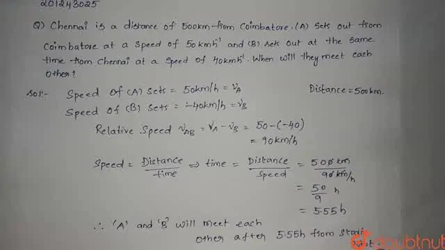 [Tamil] Chennai is a distance of 500 km from Coimbatore. (A) sets out