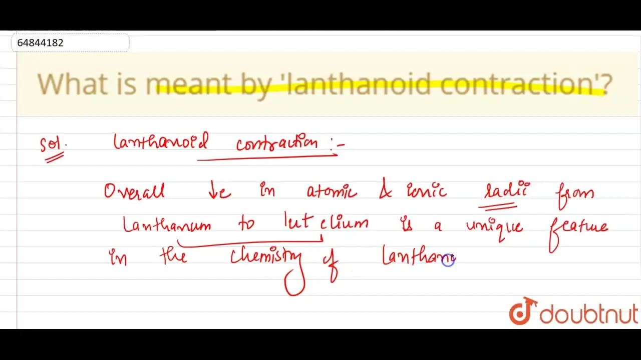 What is meant by 'lanthanoid contraction'?