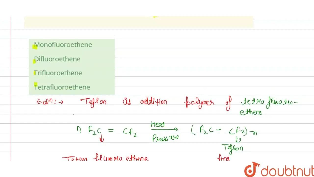 The monomer for Teflon polymer is