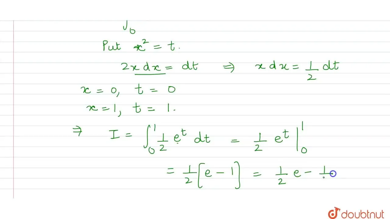 What is the value of int(0)^(1) xe^(x^(2)) dx
