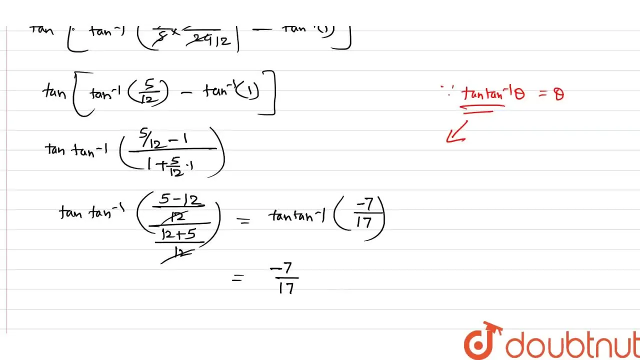 tan [ 2 tan^(-1) .(1)/(5)-(pi)/(4)] का मान ज्ञात कीजिए