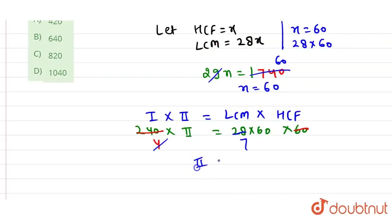 LCM of two numbers is 28 times their HCF. The sum of the HCF and the L