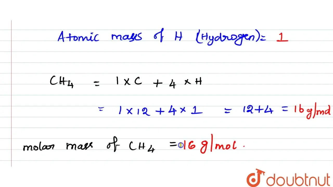 [Tamil] Calculate the molar mass of CH4
