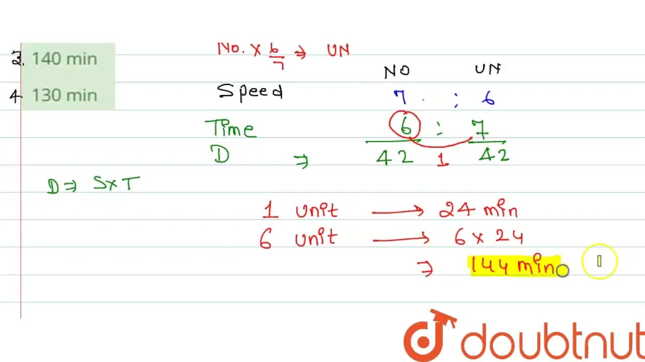 Walking 6/7 of his usual speed, a man is 24 minutes late. The usual ti