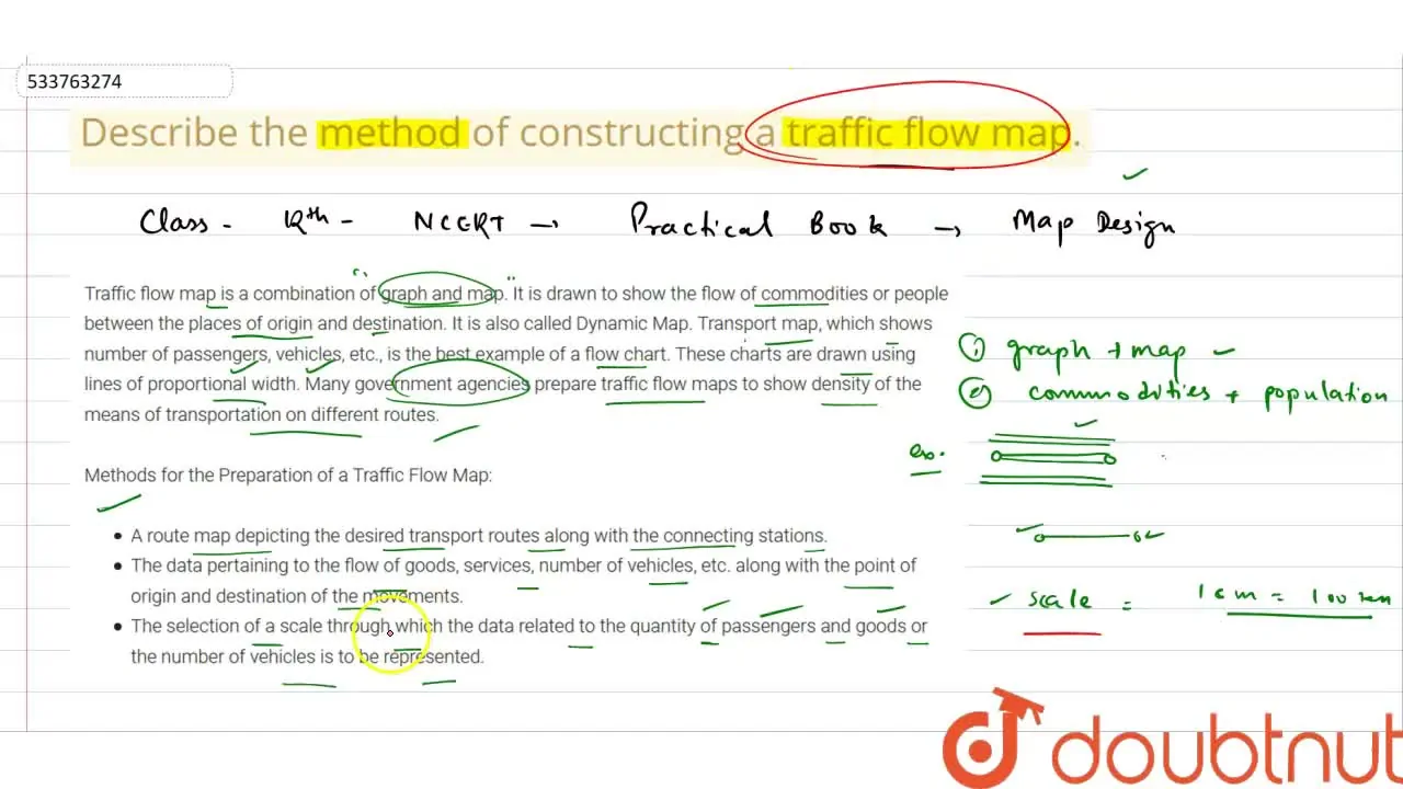 Describe the method of constructing a traffic flow map.