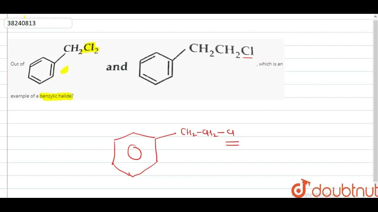 Out of , which is an example of a benzylic halide?