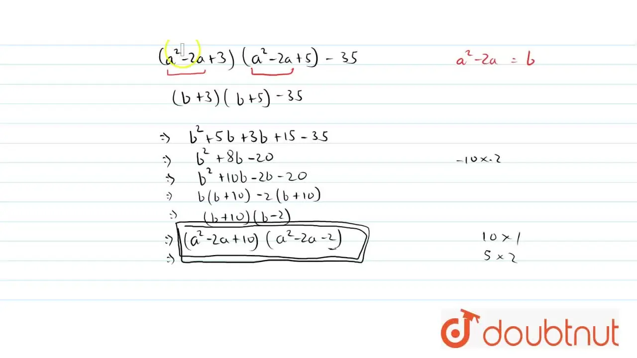 [Marathi] Find the factors of the following polynomials. (a^2 -2a+3)