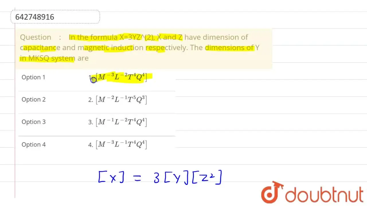 in-the-formula-x-3yz-2-x-and-z-have-dimension-of-capacitance-and-ma