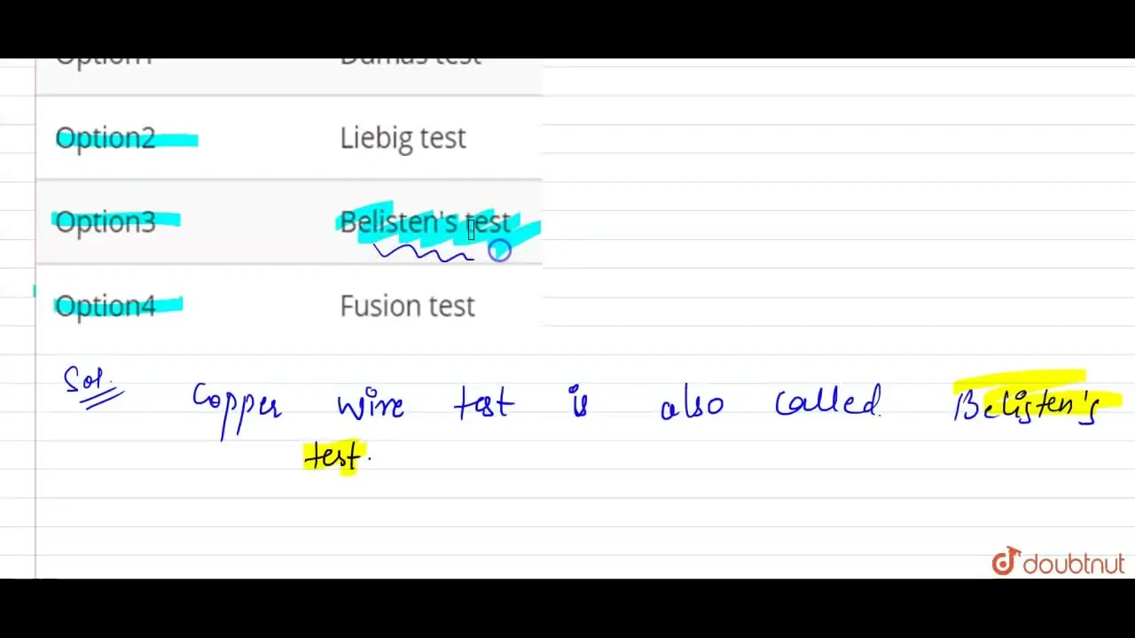 Copper wire test is called
