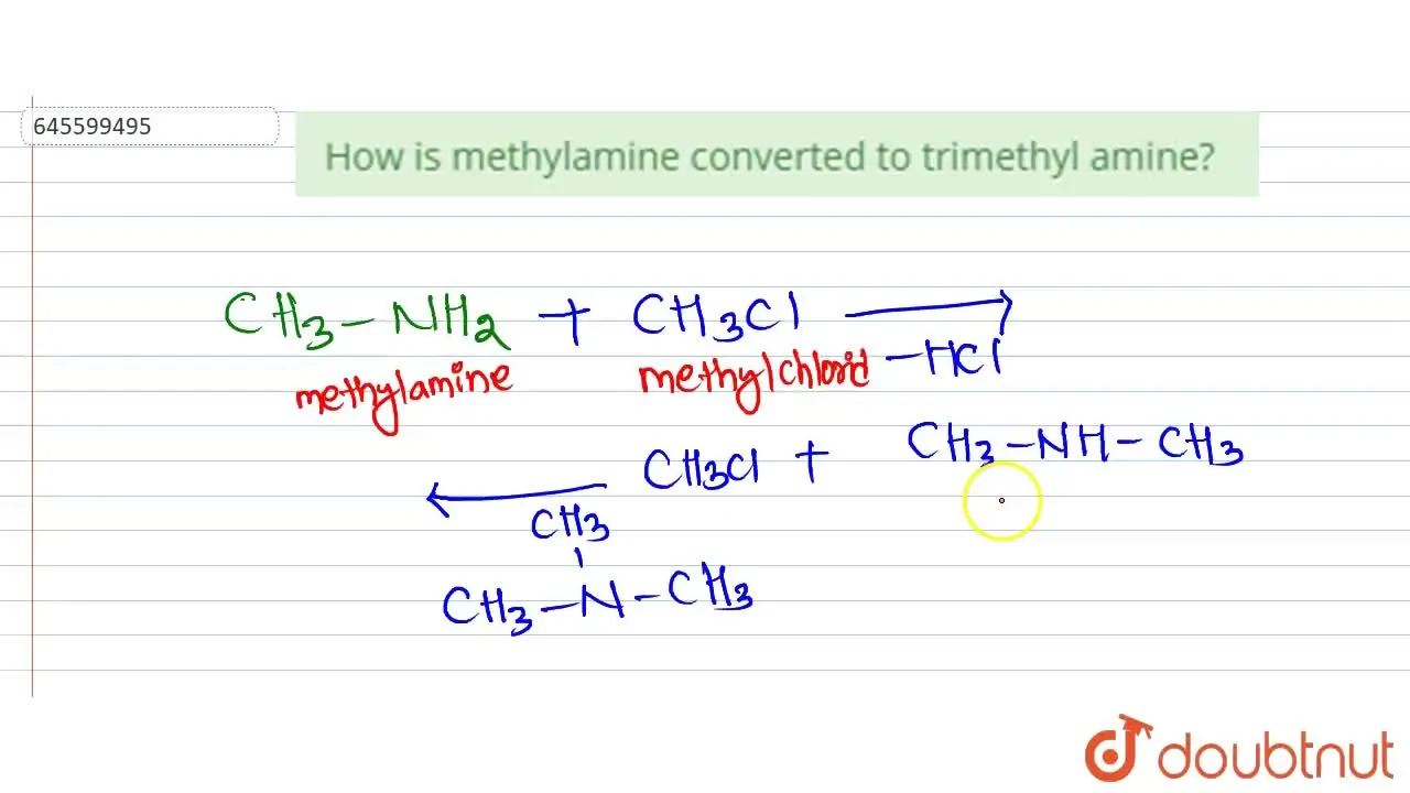 [Odia] How is methylamine converted to trimethyl amine?