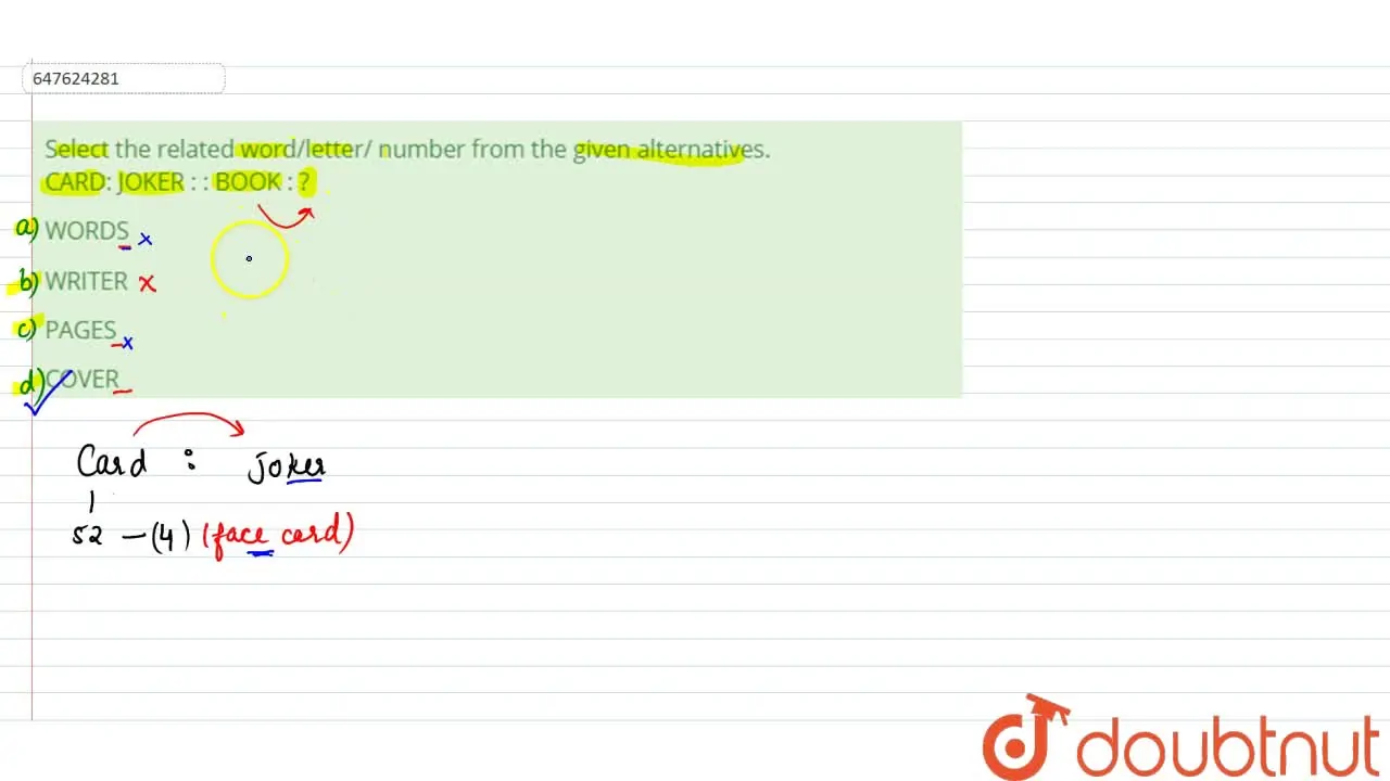 Select the related word/letter/ number from the given alternatives.