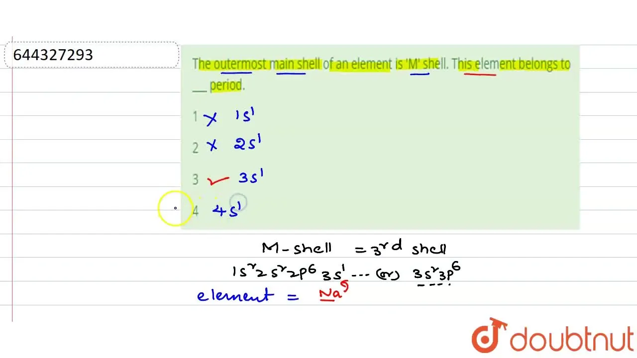 [Telugu] The outermost main shell of an element is 'M' shell. This ele