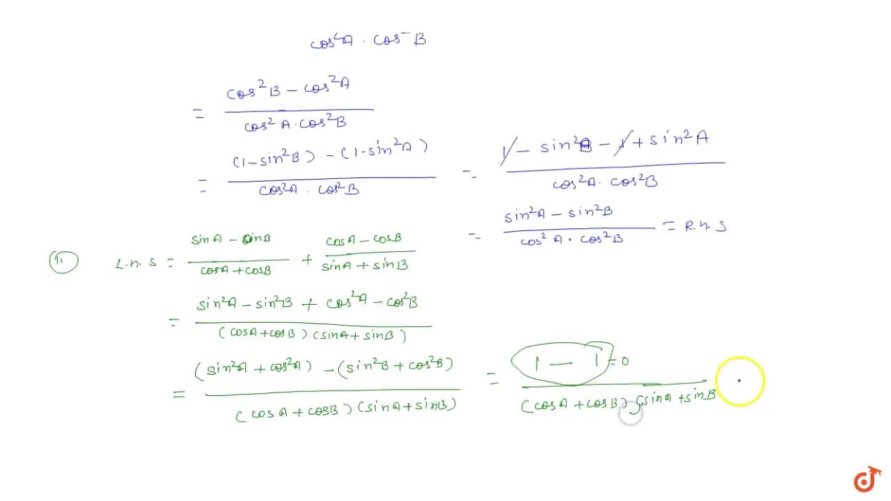 Prove the following identities: tan^2A-tan^2B=(cos^2B-cos^2A)/(cos^2Bc