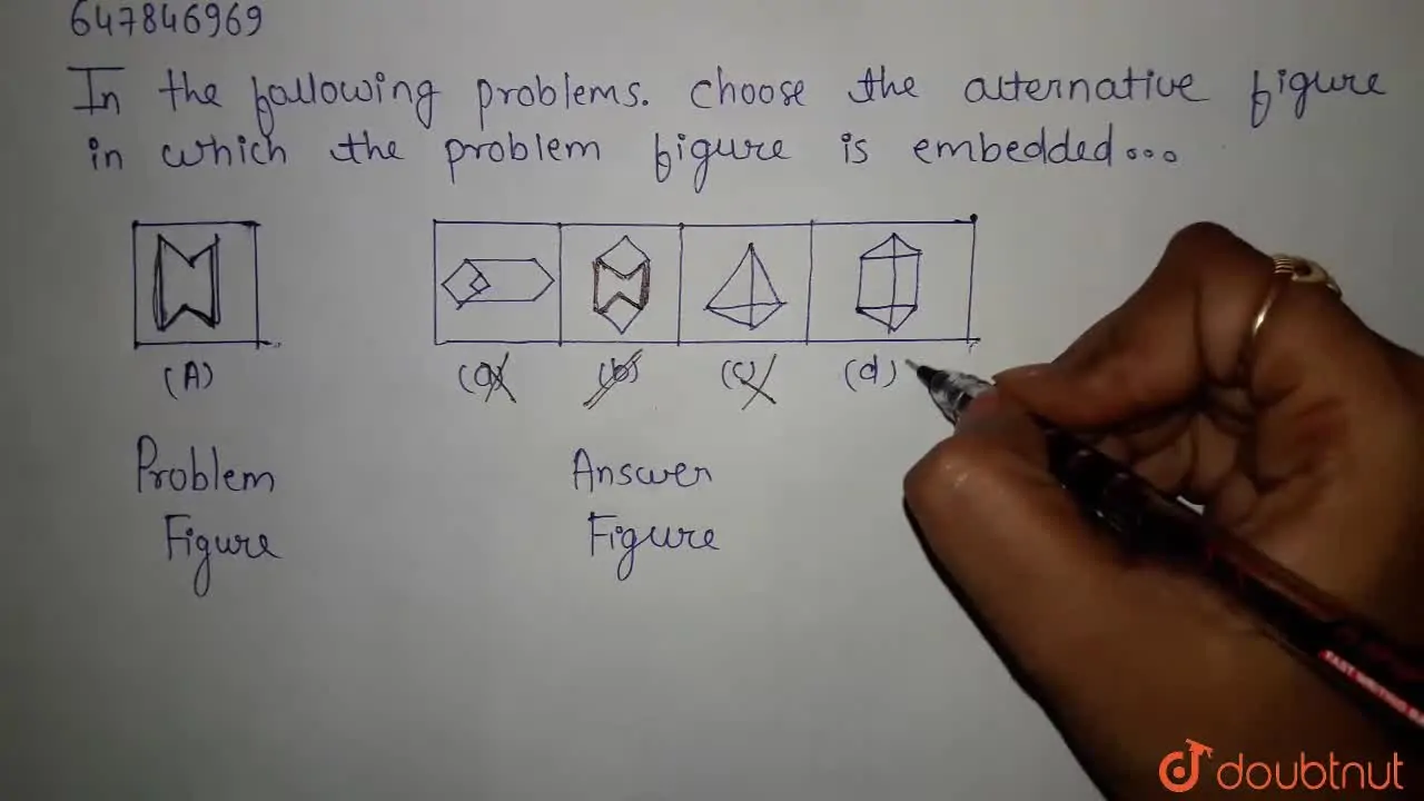 In the following problems. Choose the alternative figure in which