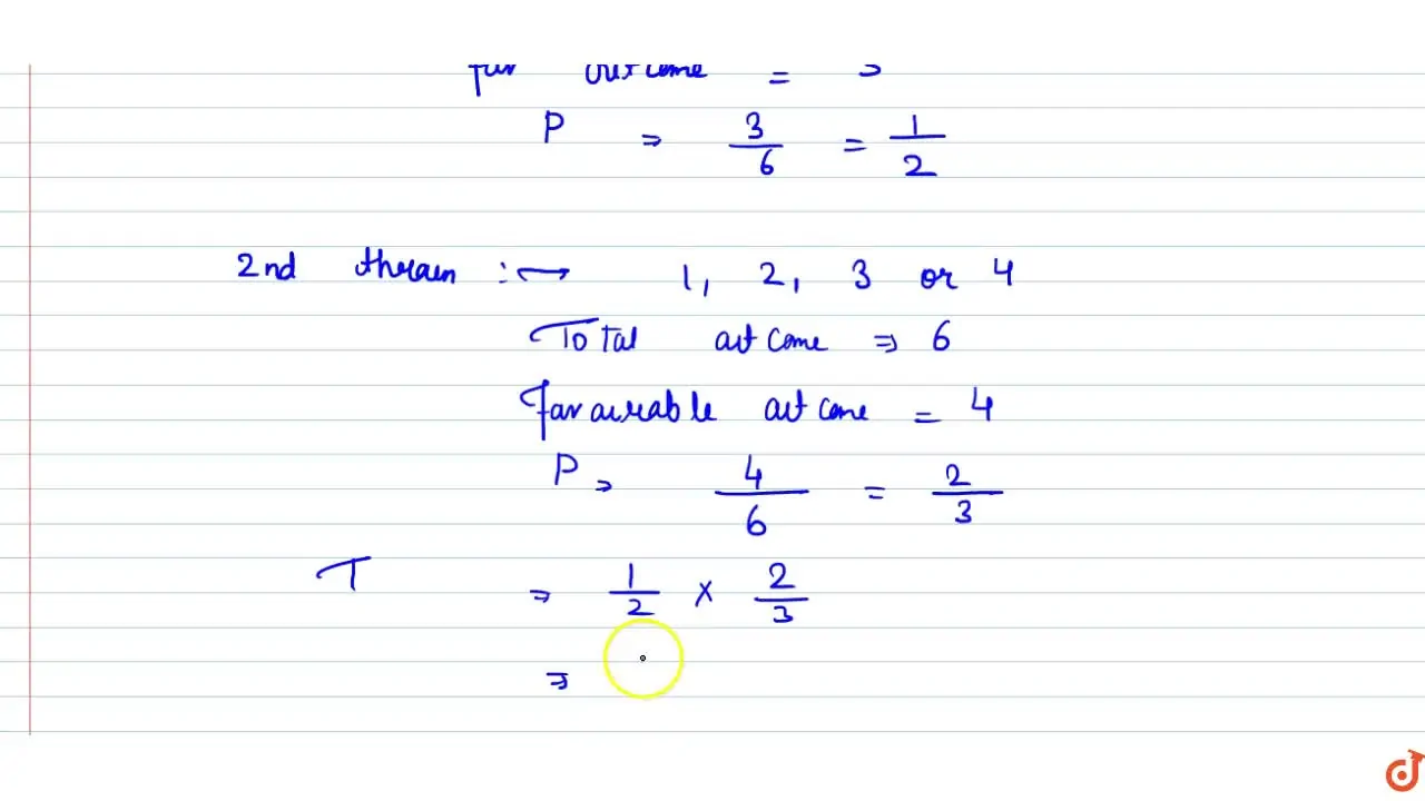 A dice is thrown twice. The probability of getting 4, 5 or 6 in the fi