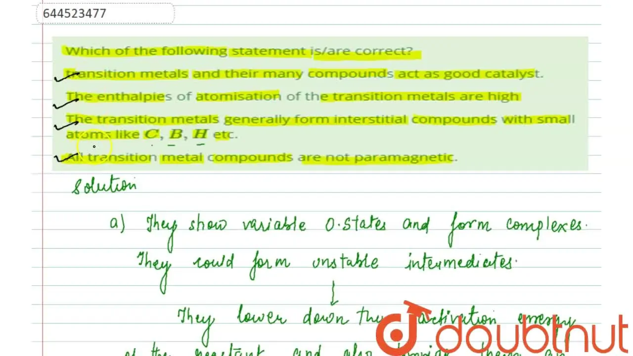 the transition metals generally form interstitial compounds with small