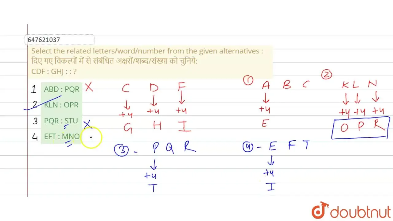 Select the related letters/word/number from the given alternatives