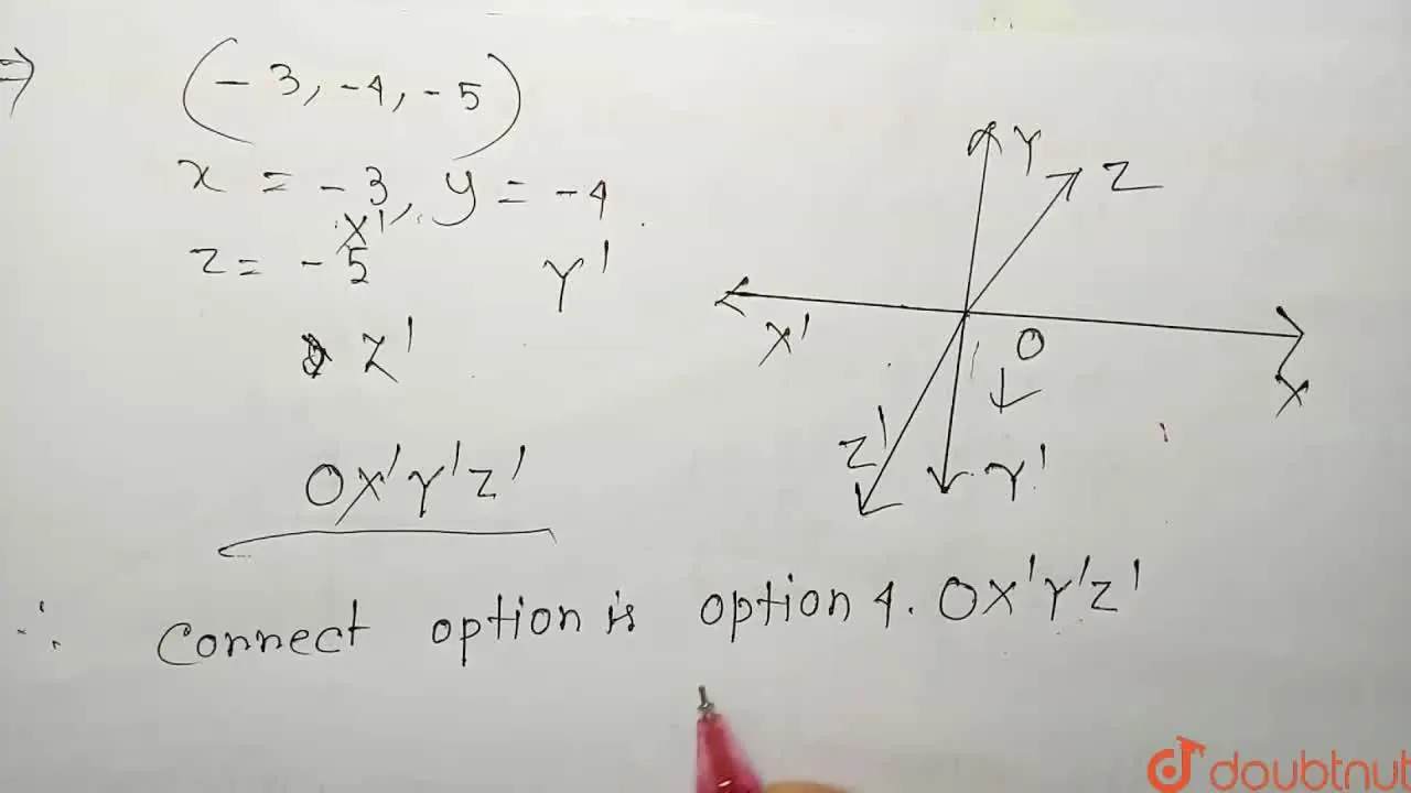 [Bengali] The point (-3,-4,-5) lies on octant