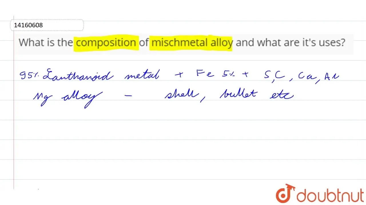 What is the composition of mischmetal alloy and what are it's uses?