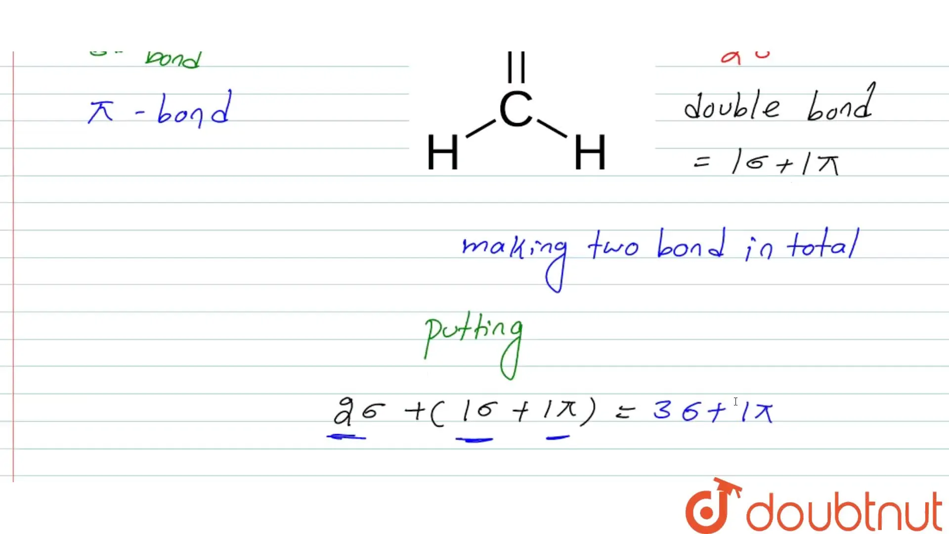[Odia] How many sigma and pi bonds are present in formaldehyde molecul