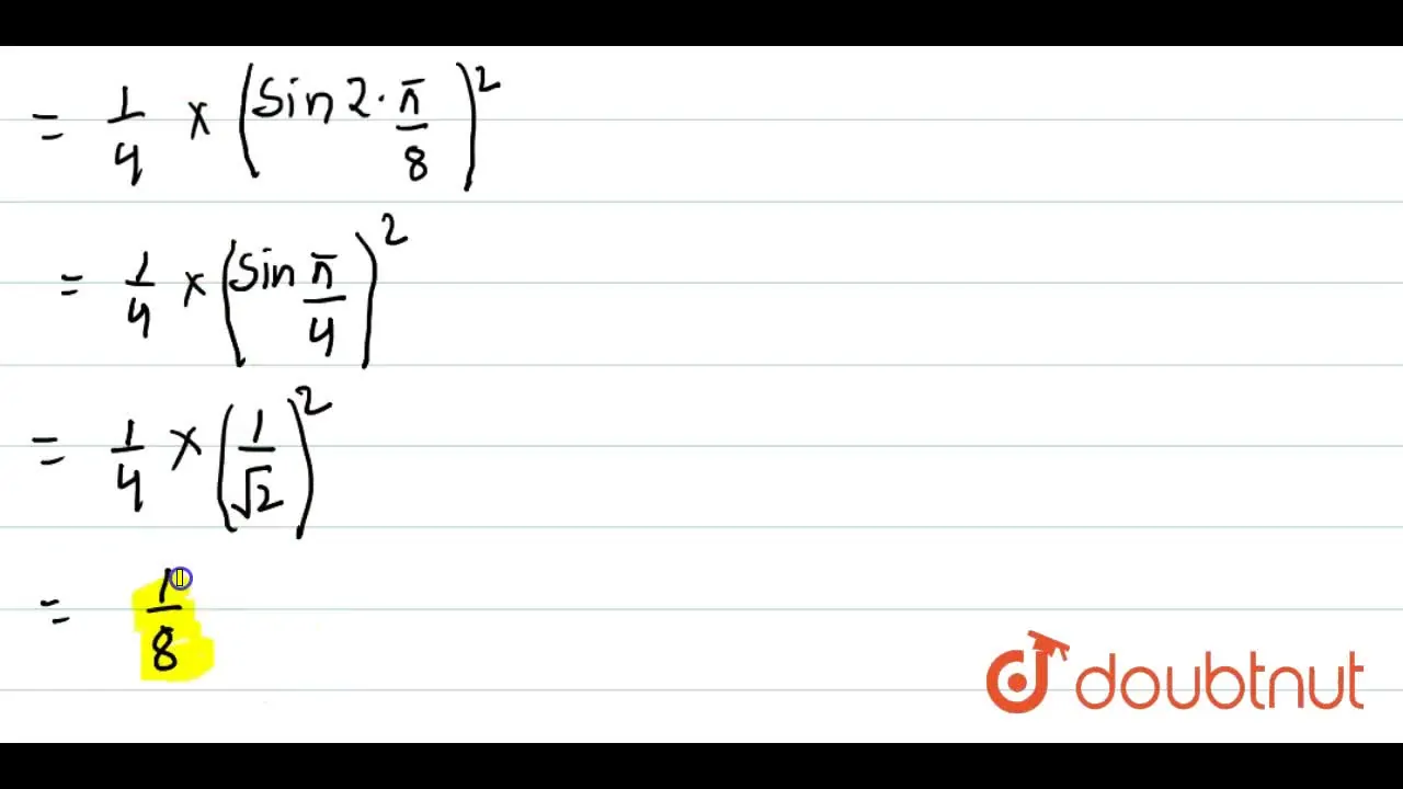 (1+cos.(pi)/(8))(1+cos.(3pi)/(8))(1+cos.(5pi)/(8))(1+cos.(7pi)/(8)) is