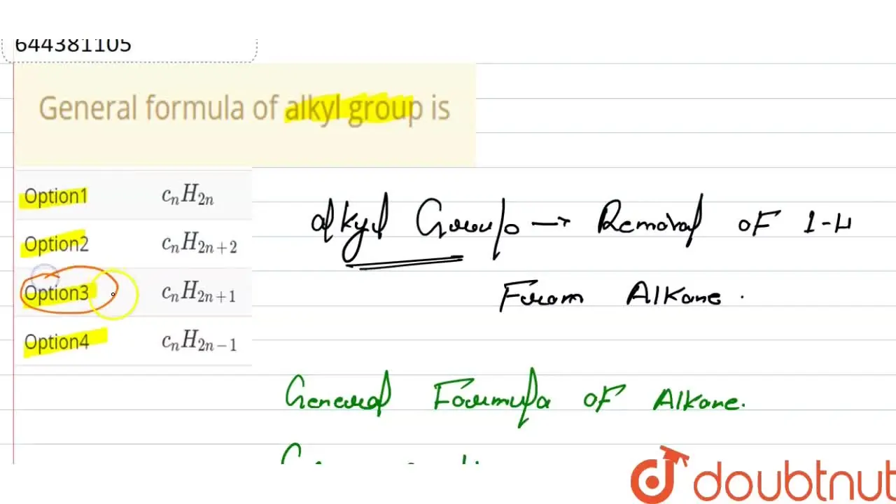 General formula of alkyl group is