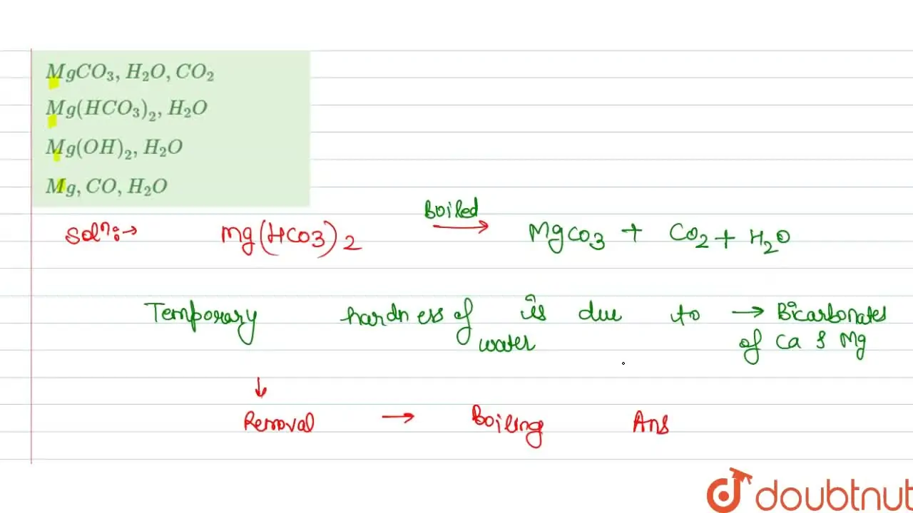 What are the products formed when an aqueous solution of magnesium bic