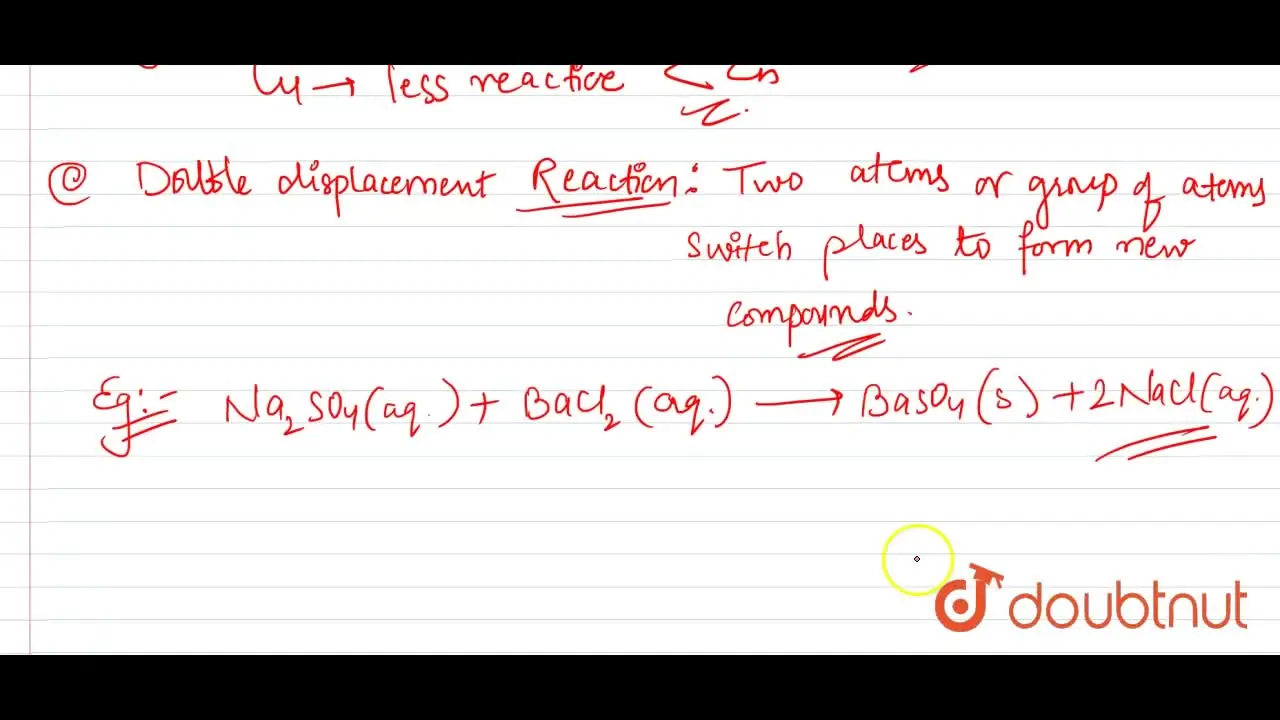 What is the difference between displacement and double displacement re