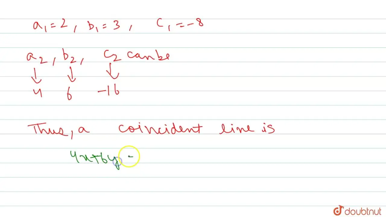 [Punjabi] Given the linear equation 2x+3y-8 = 0, write another linear