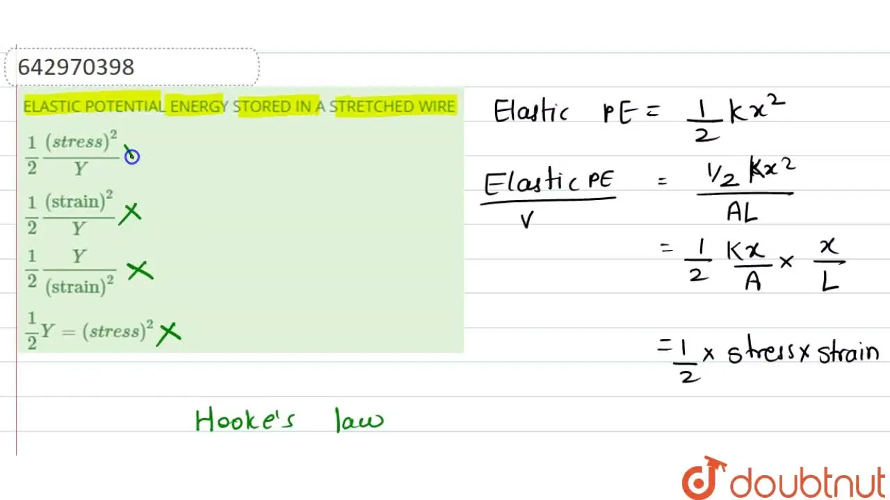 [Marathi] ELASTIC POTENTIAL ENERGY STORED IN A STRETCHED WIRE