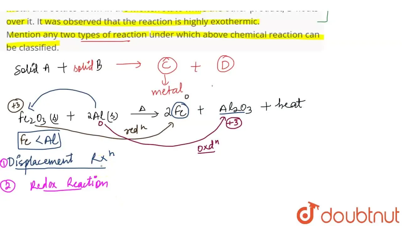 No chemical reaction takes place when granules of a solid, A, are mixe