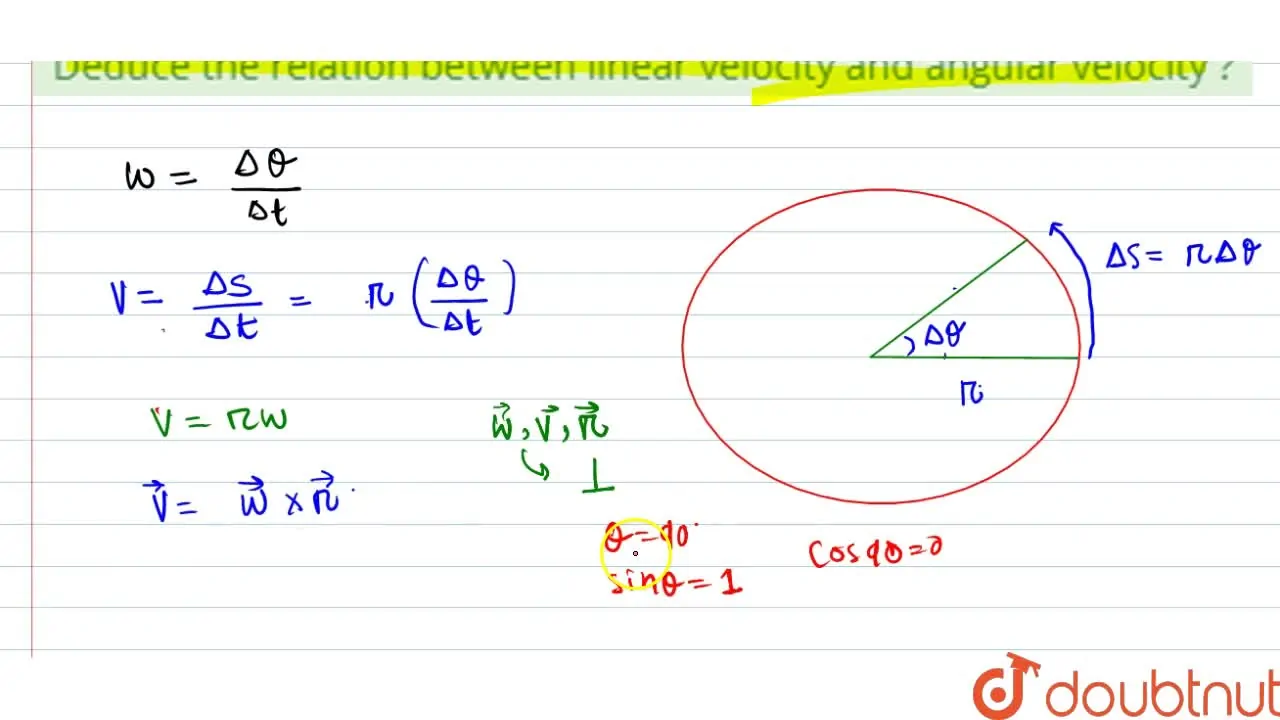 [Odia] Deduce the relation between linear velocity and angular velocit
